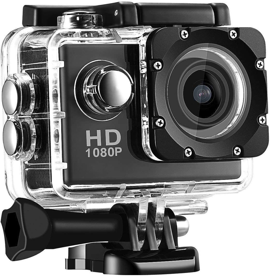Andowl 1080P Full HD Sports Camera – Black – Multi Junction