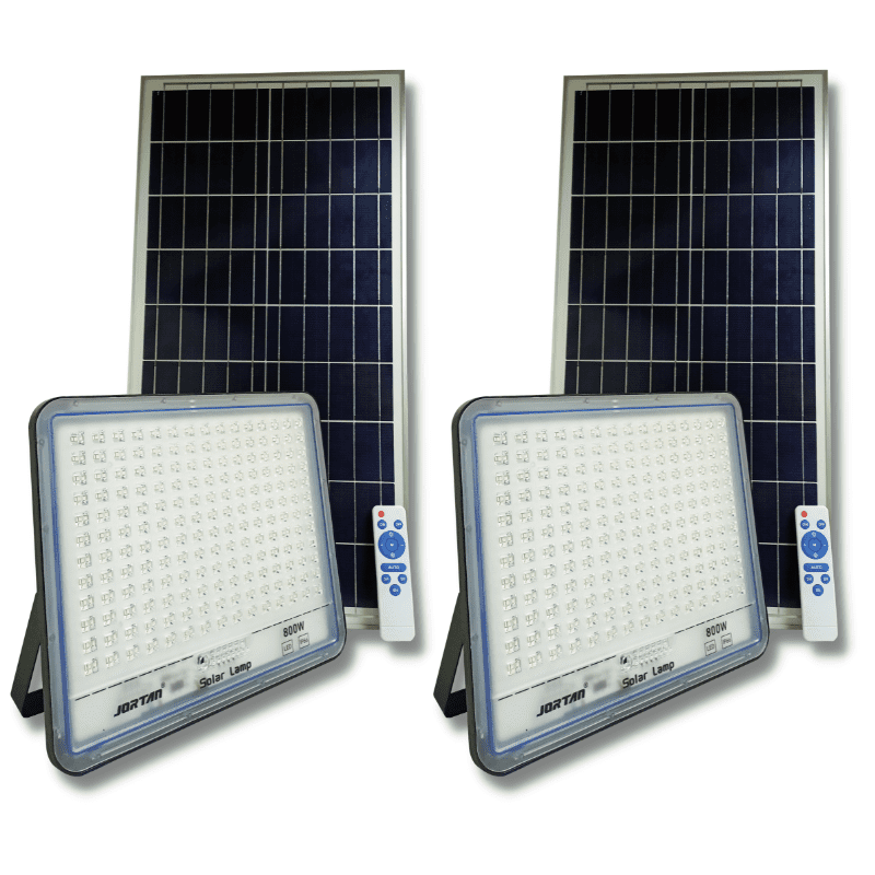 800W Jortan Solar Flood Lamp Pack of 2 - Multi Junction